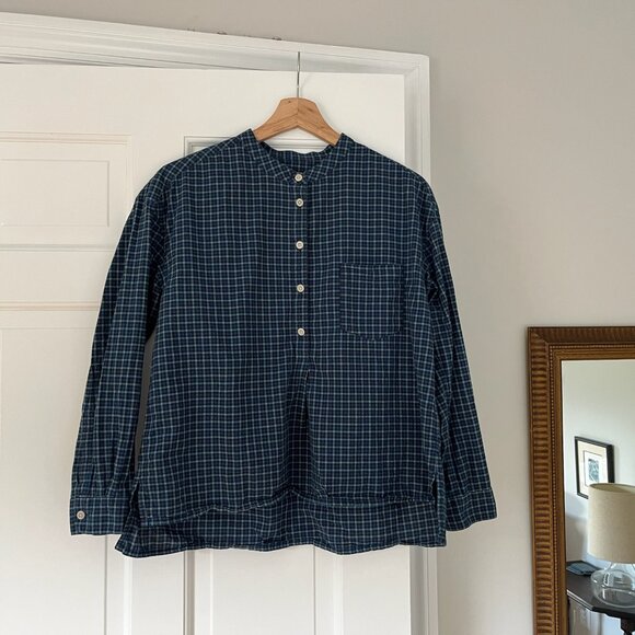Toast | Tops | Toast Uk Checked Shirt Blue Size Small | Poshmark